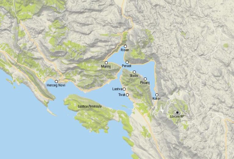 12 Top Destinations Around the Bay of Kotor in Montenegro (+Map) - Touropia